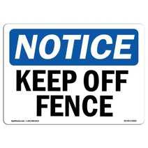 Keep Away from Fence Sign - Walmart.com
