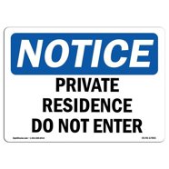 Private Driveway Sign, Do Not Enter Sign, 12x12 Aluminum - Walmart.com
