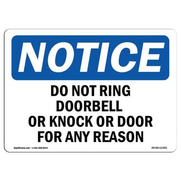 Do Not Knock Do Not Disturb Sign - No Soliciting - 10"x7" - .040 Rust ...