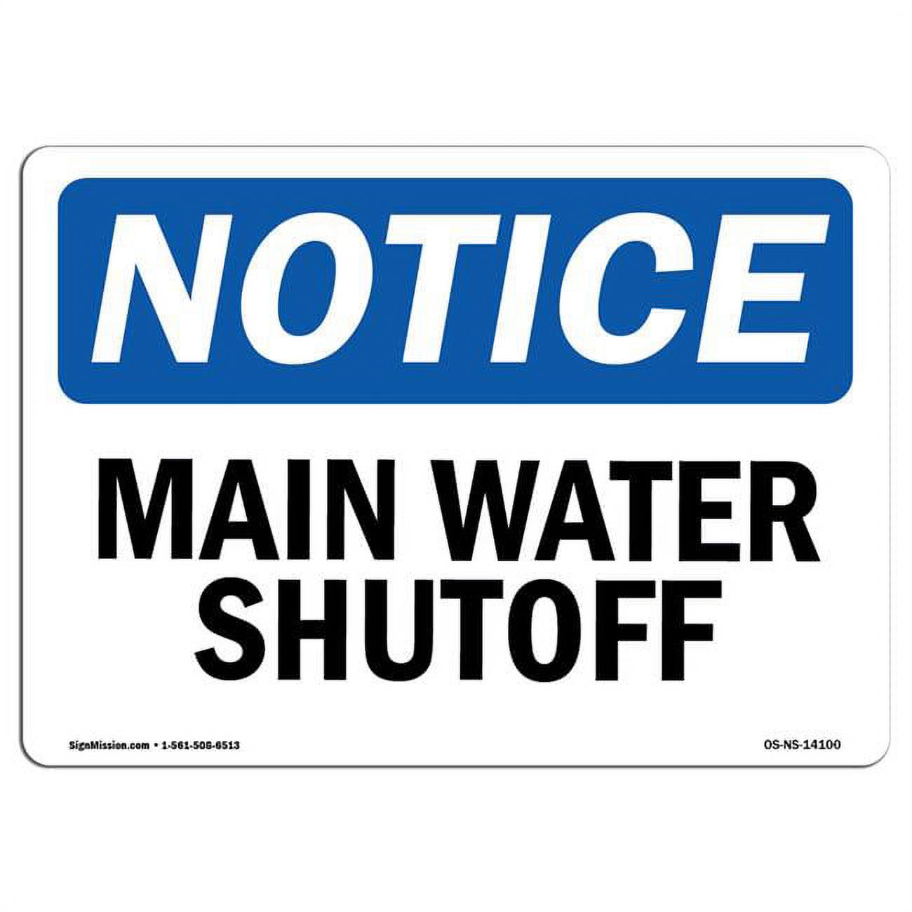 Notice Water Shut Off Sign - Walmart.com
