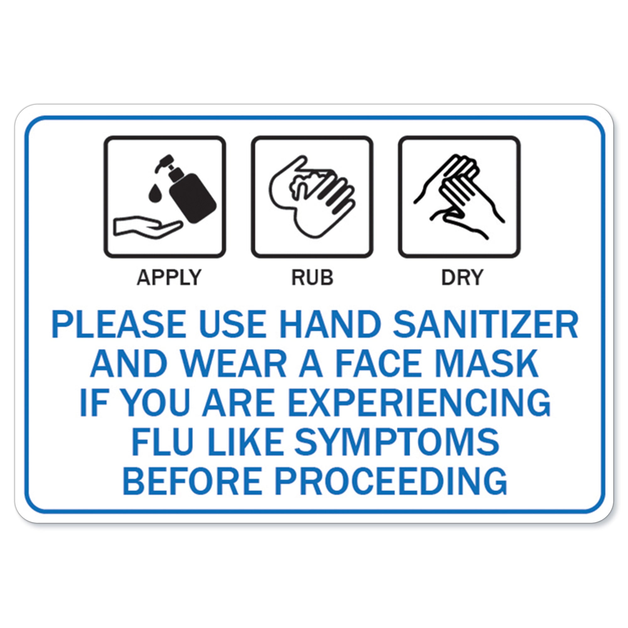 SignMission OS-NS-D-710-25582 OSHA Notice Sign - Apply Rub Dry ...