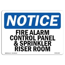 12 x 18 in. OSHA Danger Sign - Fire Alarm Control Panel & Sprinkler ...