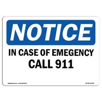 PCSCP NOTICE IN CASE OF EMERGENCY RUN LIKE HELL 11 inch by 9.5 inch ...