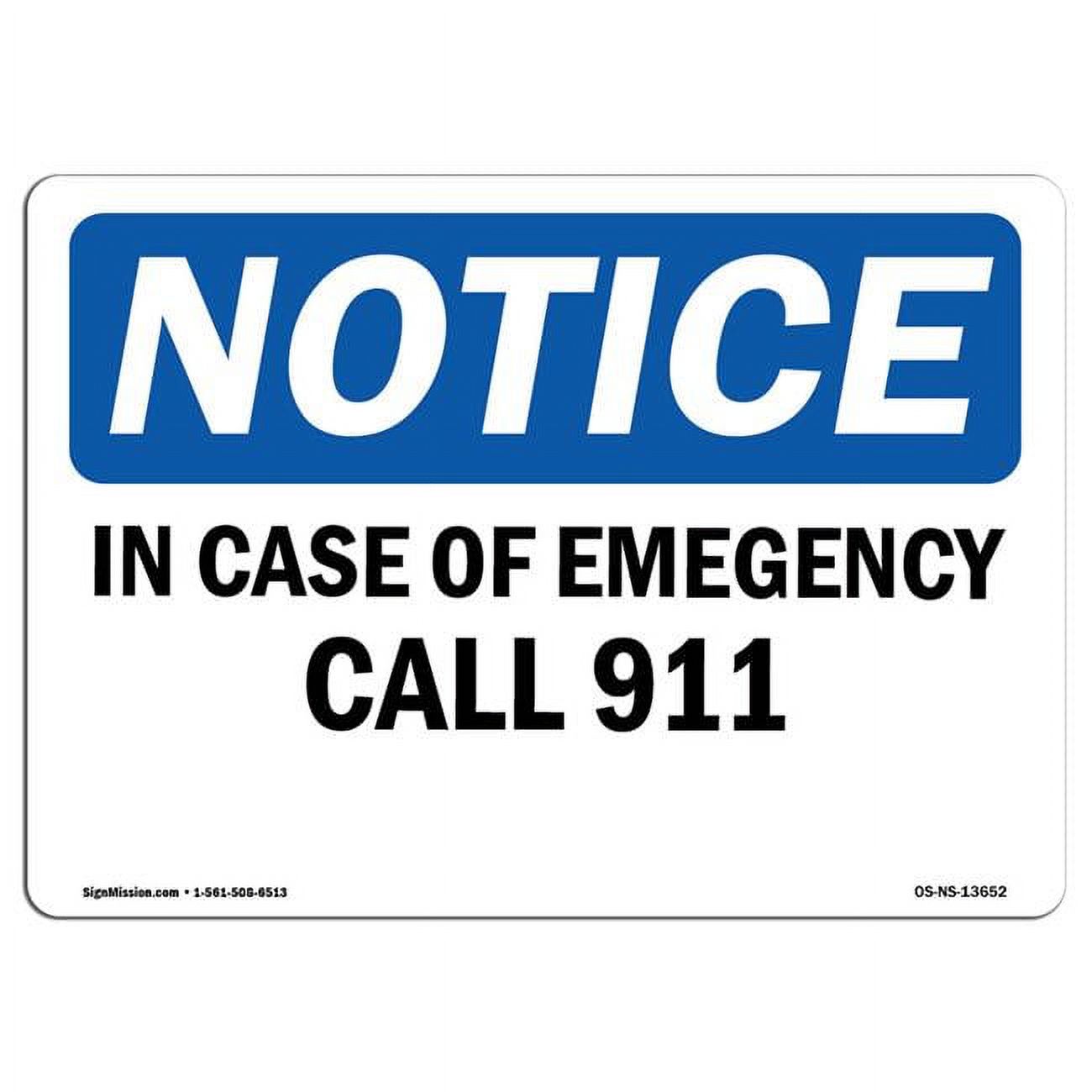 PCSCP NOTICE IN CASE OF EMERGENCY RUN LIKE HELL 11 inch by 9.5 inch ...
