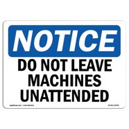 SignMission OS-NS-A-1824-L-15032 18 x 24 in. OSHA Notice Sign - No Walk ...