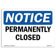 OSHA Notice Sign - Closed For Winter | Decal | Protect Your Business ...