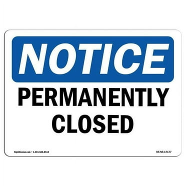 OSHA Notice Sign - Closed For Winter | Decal | Protect Your Business ...