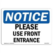Entrance Around Corner Sign - Walmart.com