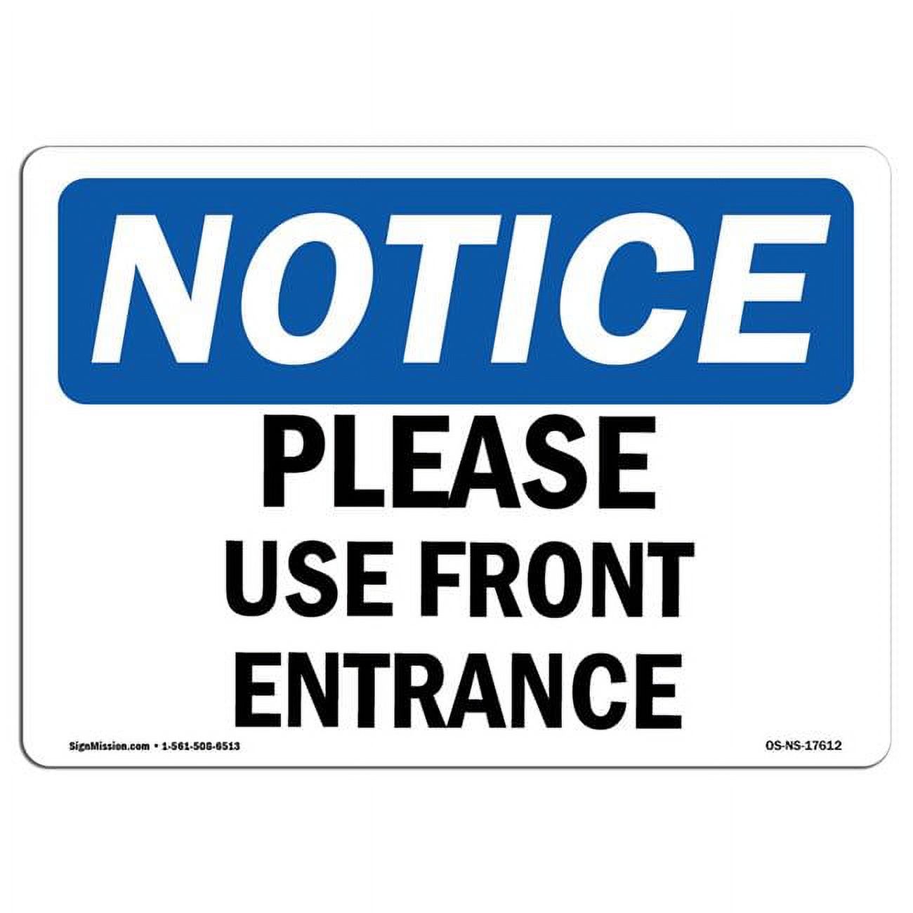 Entrance Around Corner Sign - Walmart.com