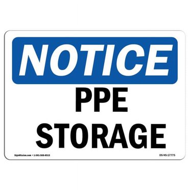 SignMission 12 x 18 in. OSHA Notice Sign - PPE Multiple Sign - Walmart.com