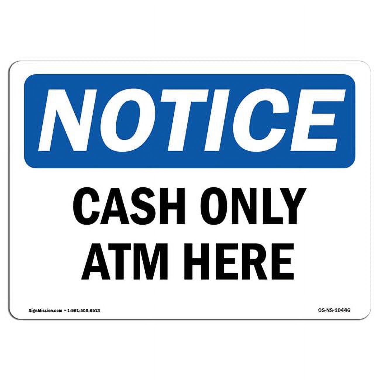 Cash Only Sign - Walmart.com