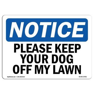 Please Keep Dogs Off Grass Sign - Walmart.com
