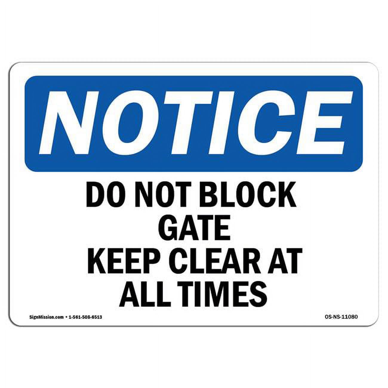 Do Not Block Gate Sign - Walmart.com