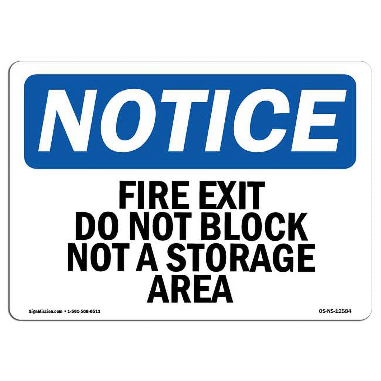 Caution Not A Fire Exit Sign - Walmart.com