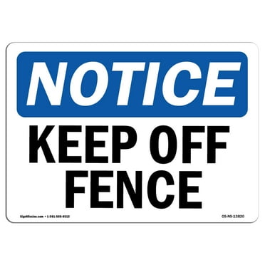 Keep Away from Fence Sign - Walmart.com