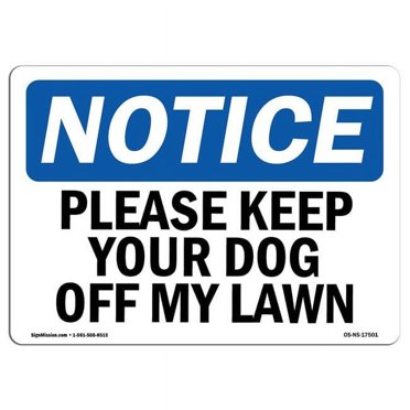 Please Keep Dogs off Grass Red Sign - Walmart.com