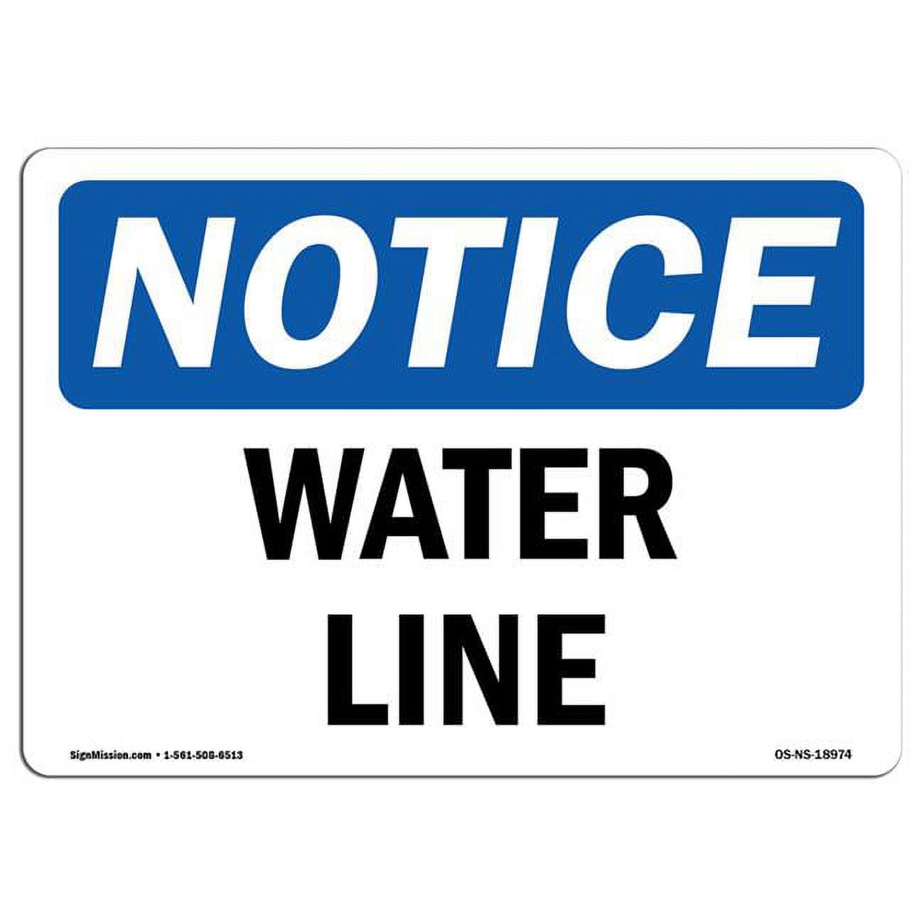 SignMission 12 x 18 in. OSHA Notice Sign - Well Water in Use At This ...