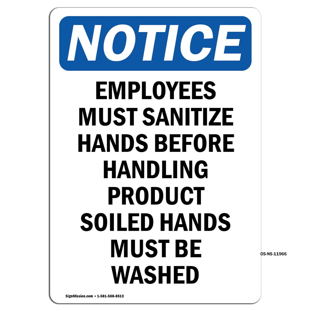 SignMission OS-NS-RD-710-V-11966 OSHA Notice Sign - Employees Must ...