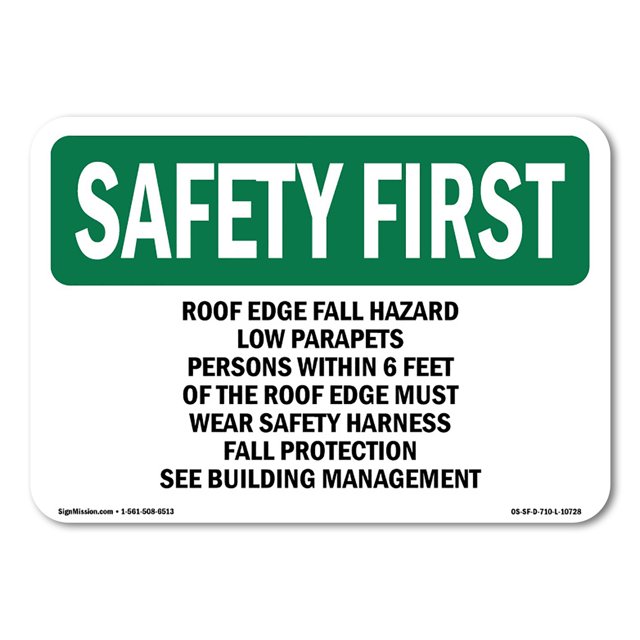 SignMission OS-SF-A-1824-L-10728 18 x 24 in. OSHA Safety First Sign ...