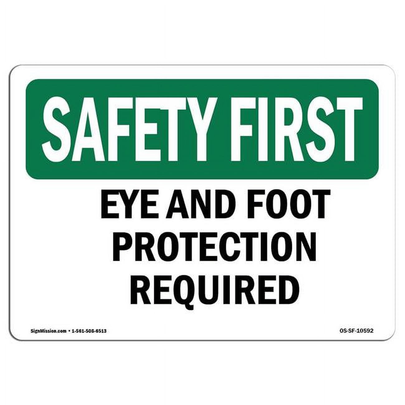 7 x 10 in. OSHA Safety First Sign - for Hospital Safety Wash Your Hands ...