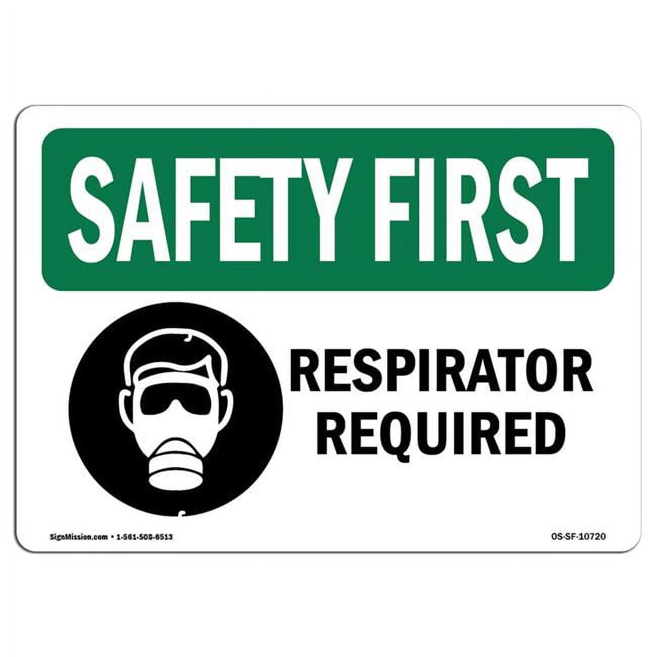 SignMission OS-SF-RD-1824-L-10720 OSHA Safety First Sign with Symbol ...