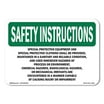 OSHA SAFETY INSTRUCTIONS Sign - Beyond This Point Radio Frequency With ...