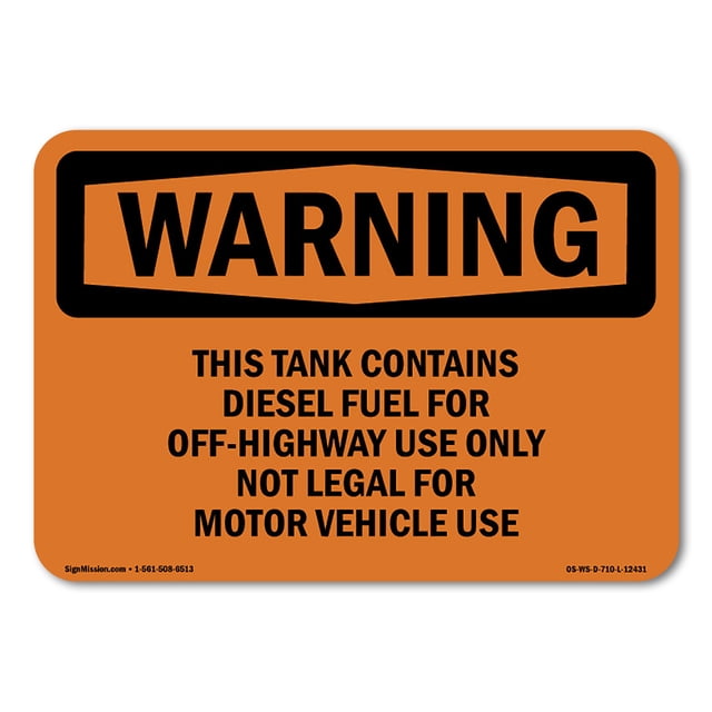 SignMission OS-WS-A-1824-L-12431 18 x 24 in. OSHA Warning Sign - This ...