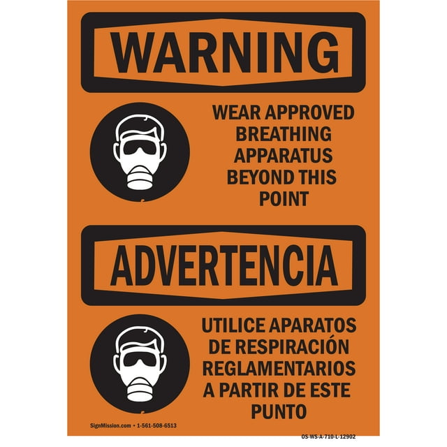 SignMission OS-WS-D-35-L-12902 OSHA Warning Sign - Wear Approved ...