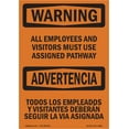 SignMission OS-WS-P-710-L-12880 OSHA Warning Sign - Use Assigned ...