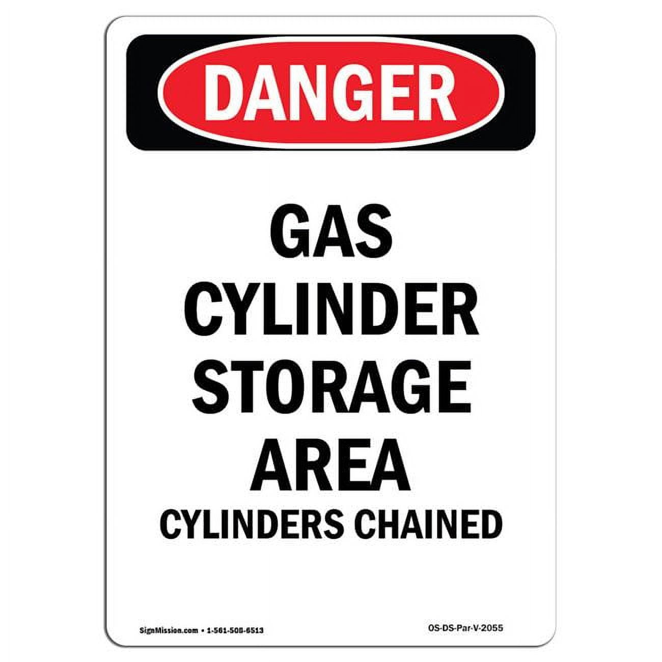 SignMission OSHA Danger Sign - Gas Cylinder Storage Area Keep - Walmart.com