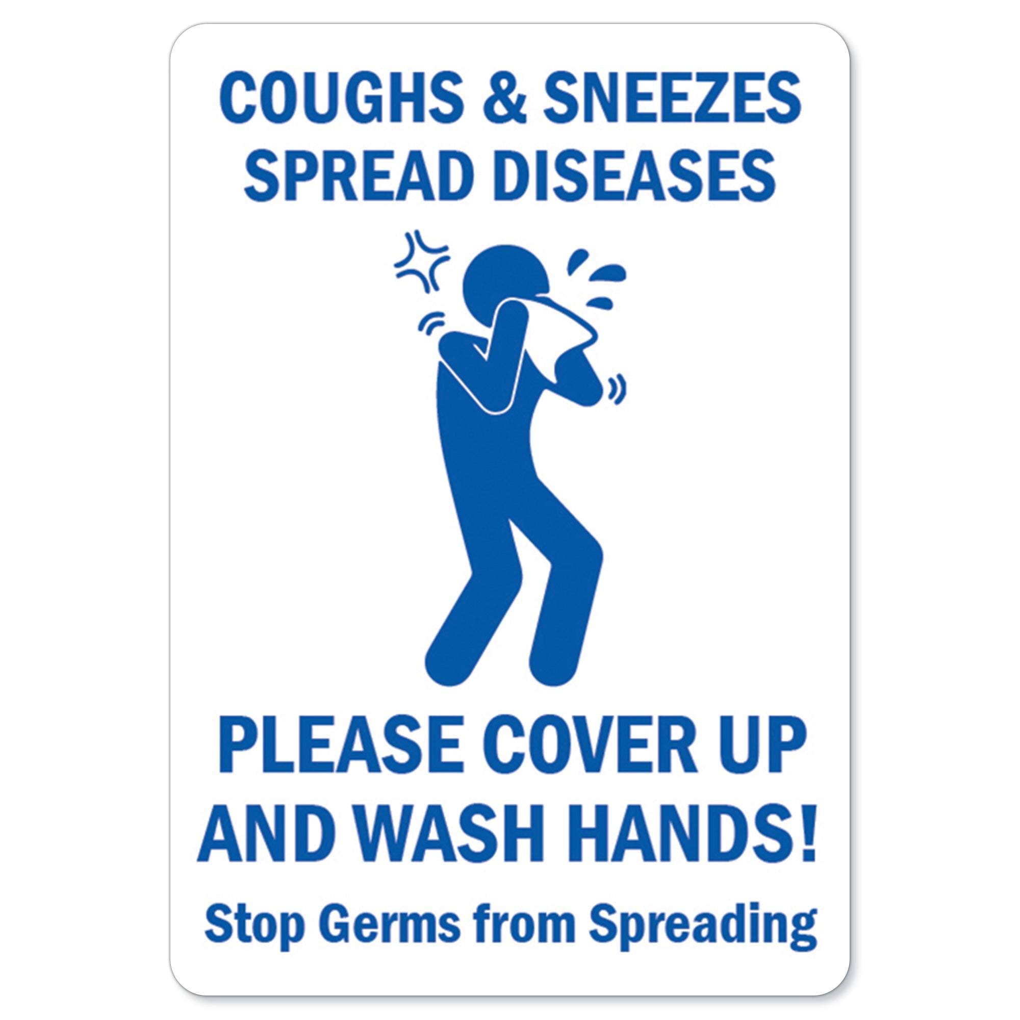 SignMission OS-NS-A-1014-25567 OSHA Notice Sign - Coughs & Sneezes ...
