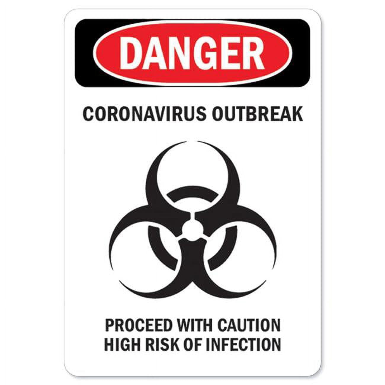 OSHA Notice Sign - Danger Corona Outbreak | Aluminum Sign | Protect ...