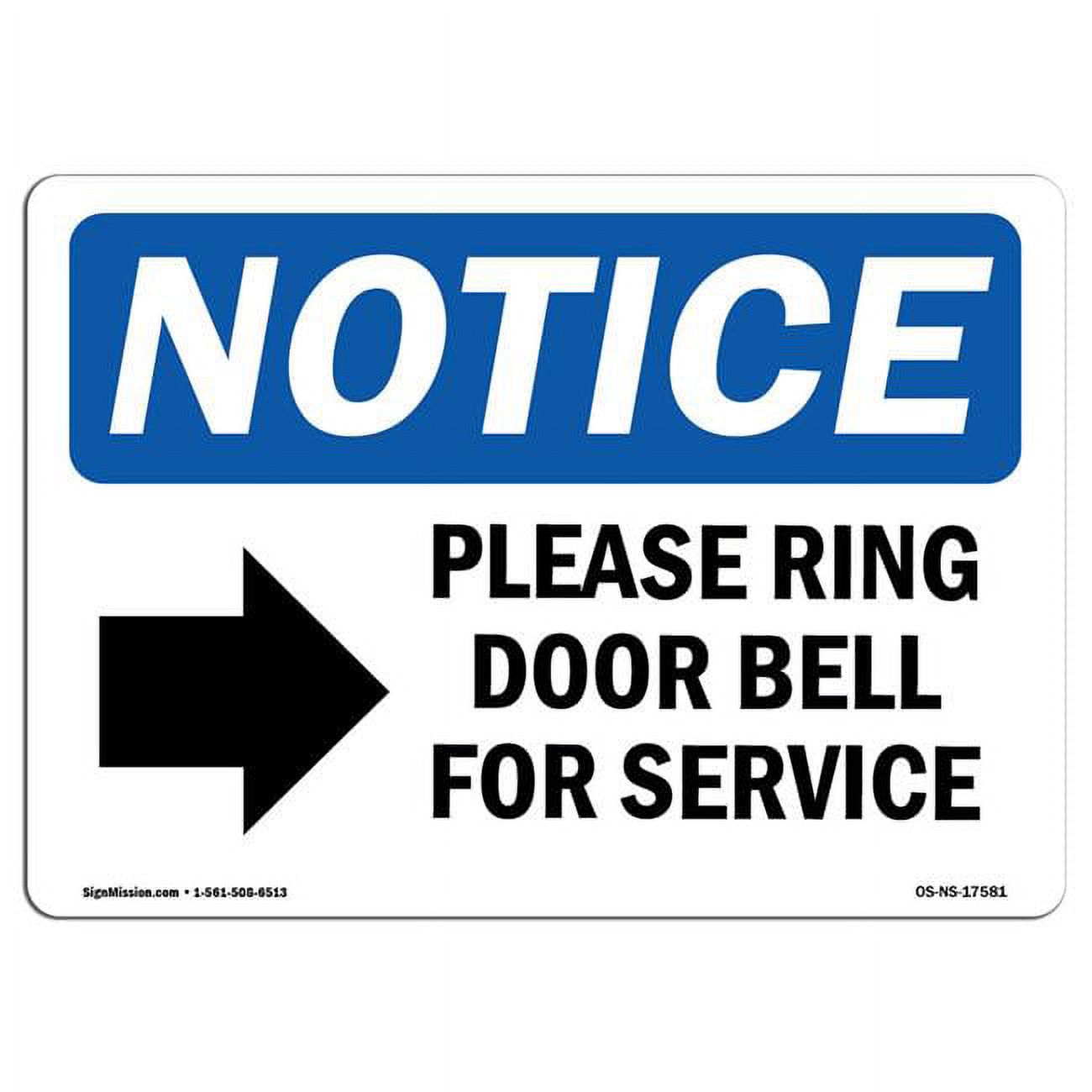 Designer Please Ring Bell for Assistance (Classic Bell) Sign (Black ...