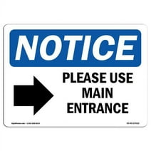 (2 Pack) Please Use Main Entrance Sign - Walmart.com