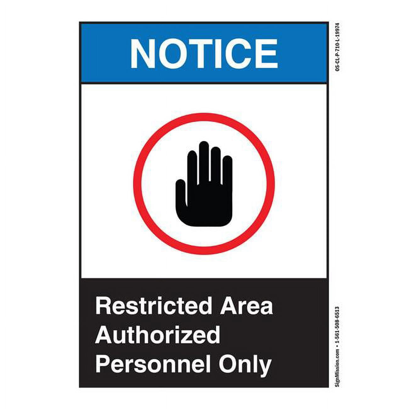 SignMission OSHA Notice Sign - Restricted Area Authorized Personnel ... SignMission OSHA Notice Sign - Restricted Area Authorized Personnel ...
