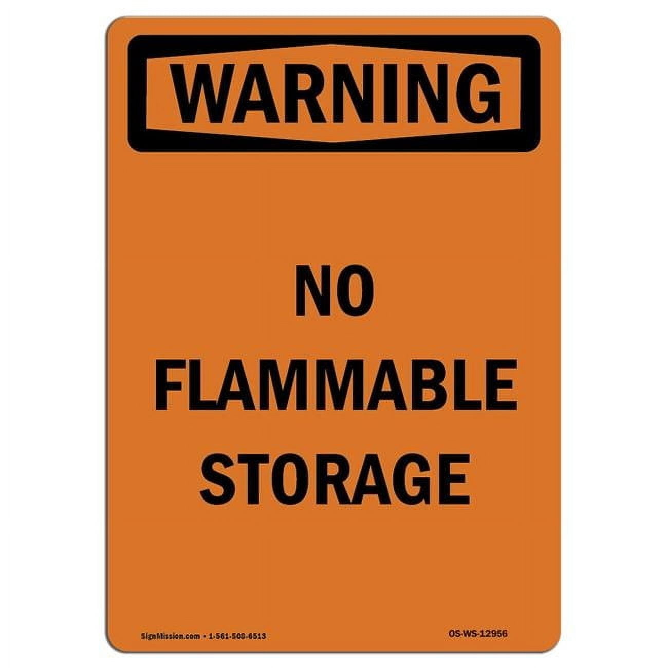 SignMission OSHA Warning Sign - No Flammable Storage - Walmart.com