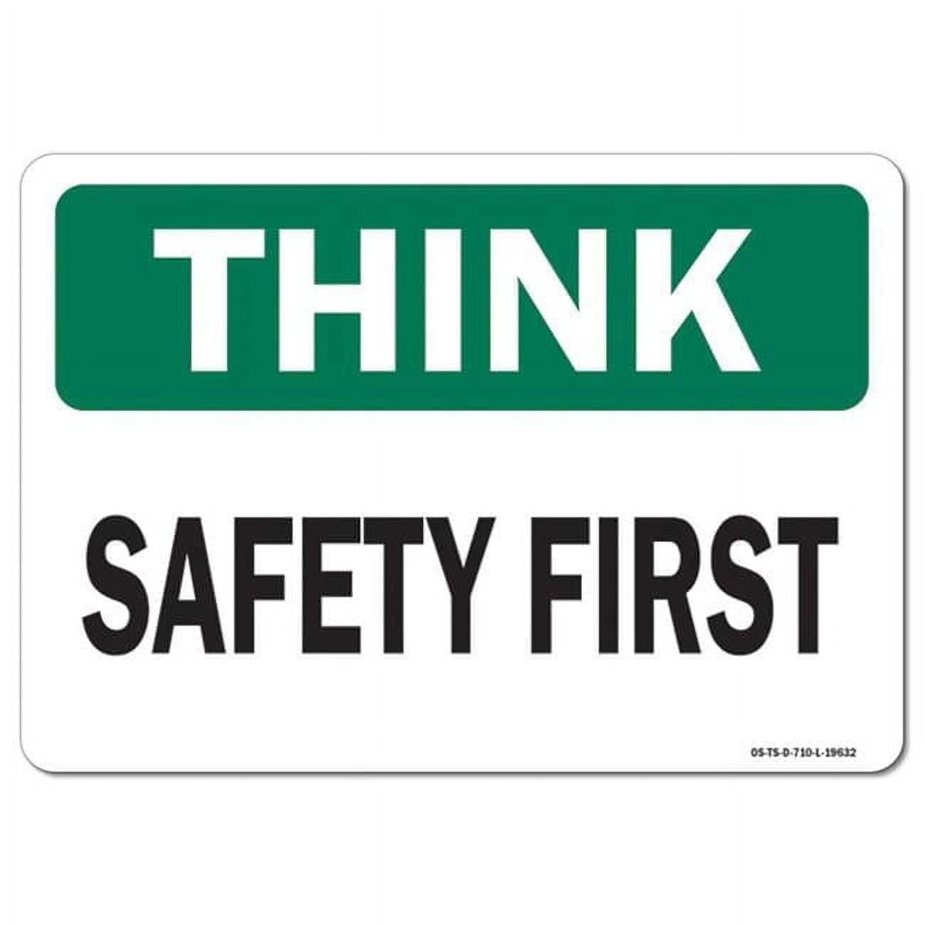SignMission Osha Think Decal - Safety First - Walmart.com
