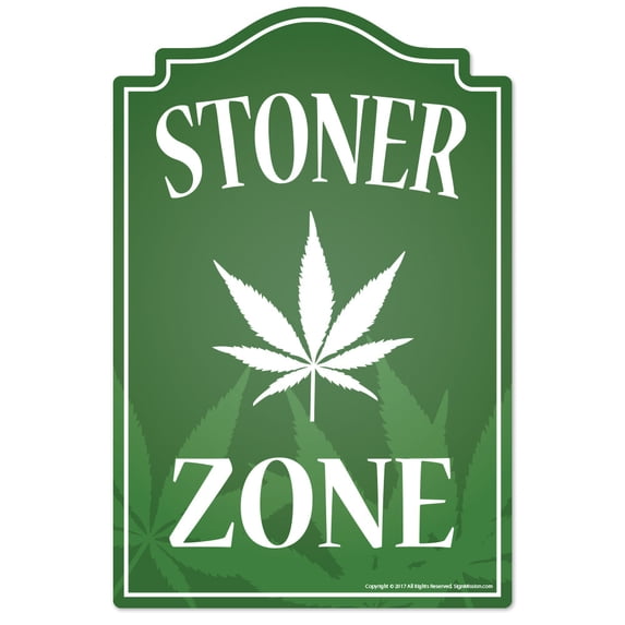 SignMission P-1014 Stoner Zone Stoner Zone Novelty Sign - Walmart.com