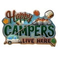 SignMission P-1117 Happy Campers 17 in. Happy Campers Live Here Novelty ...
