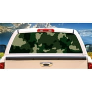 WHITE Rear Window Graphic back truck decal suv view thru vinyl ...