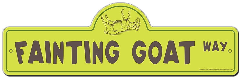 SignMission P-248 Fainting Goat Fainting Goat Street Sign - Walmart.com