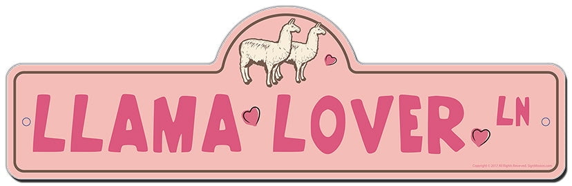 SignMission P-248 Llama Lover 24 x 8 in. Llama Lover Street Sign ...