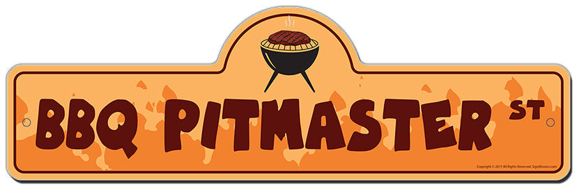 SignMission P-618 Bbq Pitmaster 18 x 6 in. BBQ Pitmaster Street Sign ...