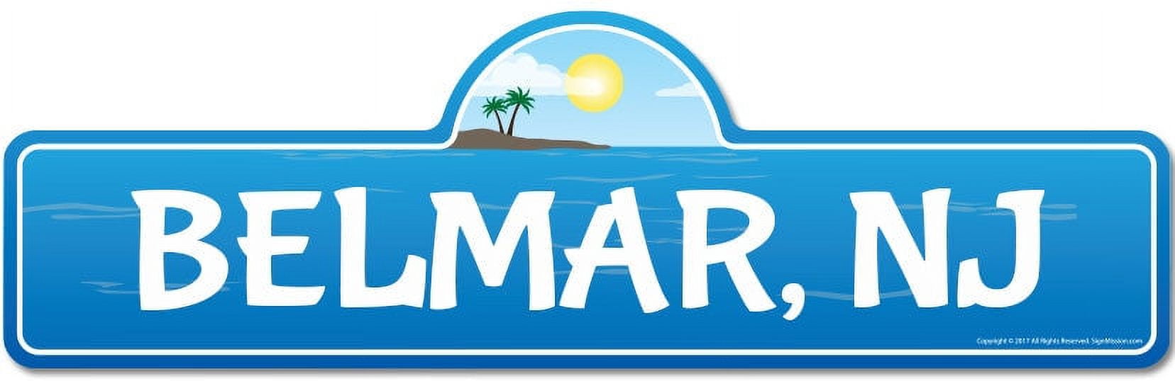 SignMission P-618 Belmar Nj Belmar, NJ New Jersey Beach Street Sign ...