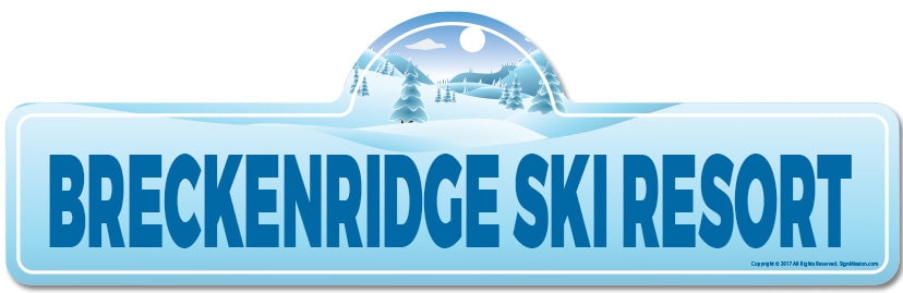 Breckenridge Ski Resort Street Sign | Indoor/Outdoor | Skiing Skier ...