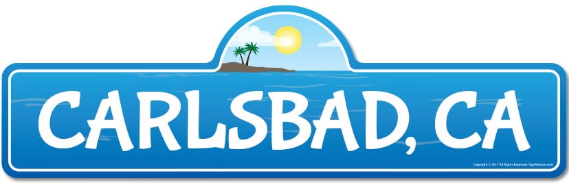 SignMission P-618 Carlsbad Ca 6 x 18 in. Beach Street Sign - Carlsbad ...