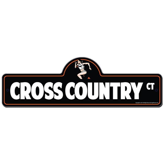 SignMission P-618 Cross Country Cross Country Street Sign - Walmart.com