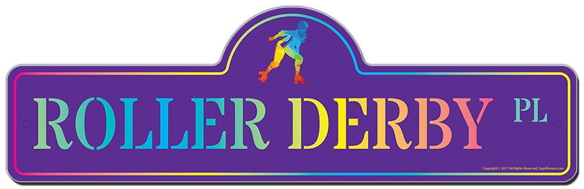 SignMission P-618 Roller Derby 18 x 6 in. Roller Derby Street Sign ...