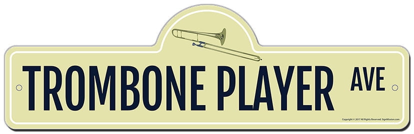 SignMission P-618 Trombone Player 18 x 6 in. Trombone Player Street ...