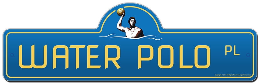 SignMission P-618 Water Polo 18 x 6 in. Water Polo Street Sign ...